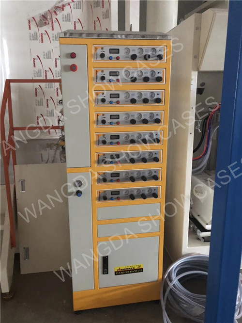 Full-automatic powder coating production line for museum display cases